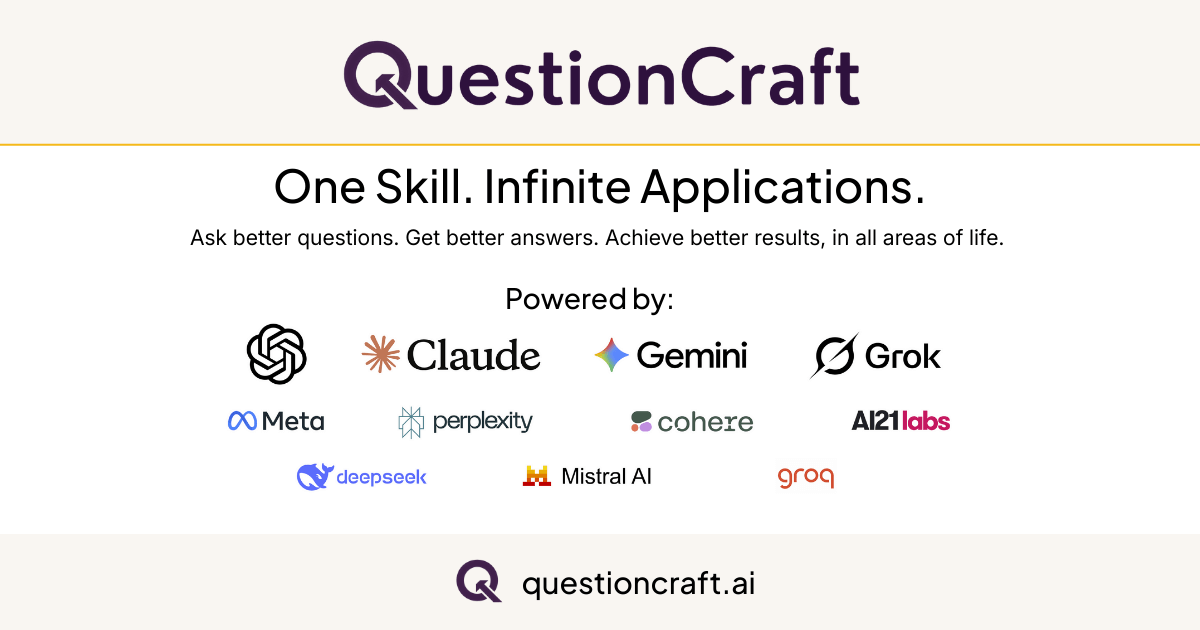 QuestionCraft™ | Ask Better Questions, Get Better Answers